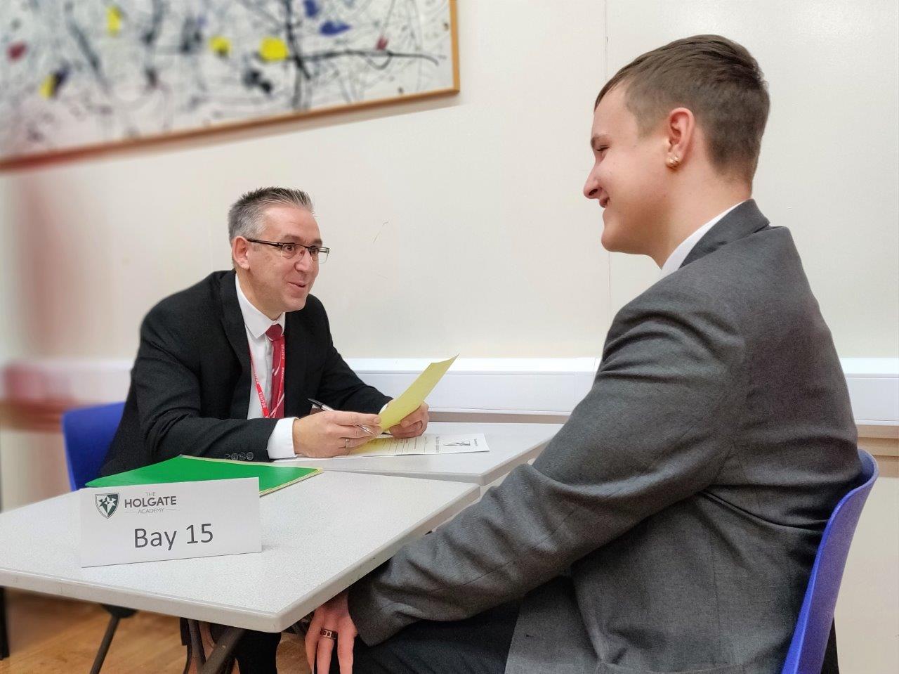 Developing key skills at year 11 mock interview day - The Holgate Academy